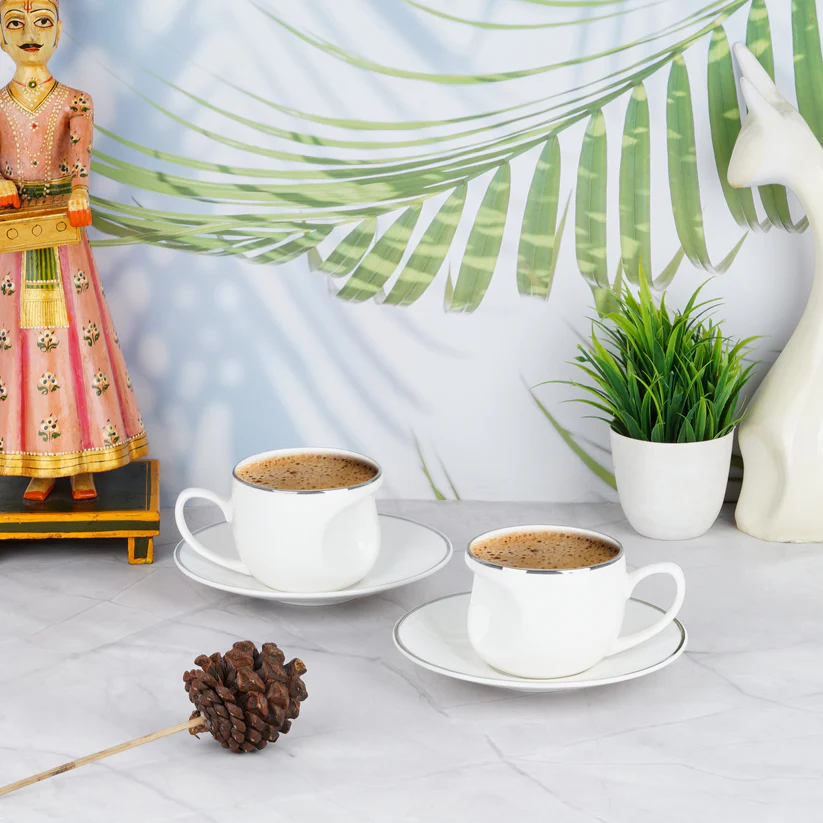 The Art of Elegance: Dandy Lines Cups and Saucers – Dandy Lines by DATA